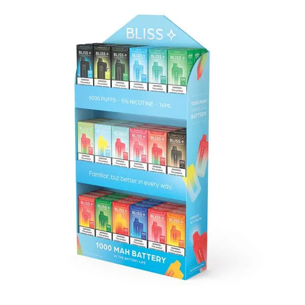 Bliss Bar 6000 Disposable Product Display - 54 Pack – Wholesale Vaping ...