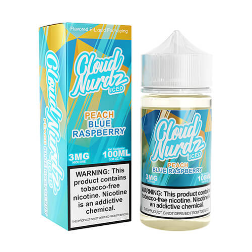 Cloud Nurdz TFN - Peach Blue Raspberry Iced - 100mL – Wholesale Vaping ...